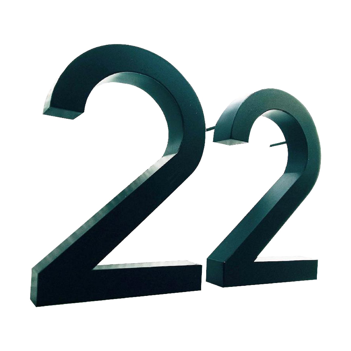 Stainless Steel 3D House Number Sign - Code 107 | Platzehaus